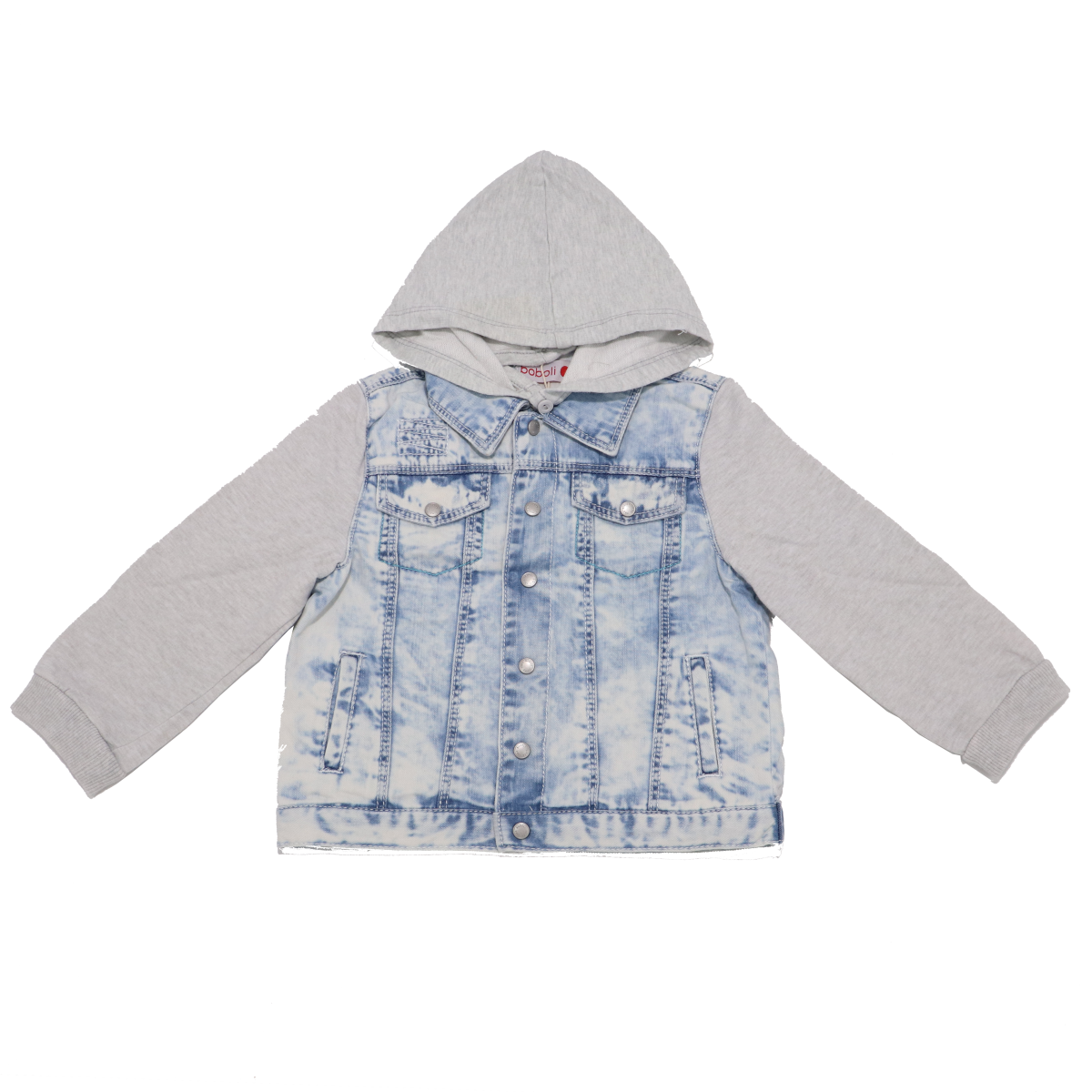 Geaca de blugi cu mâneci și glugă din bumbac boboli - Colorada