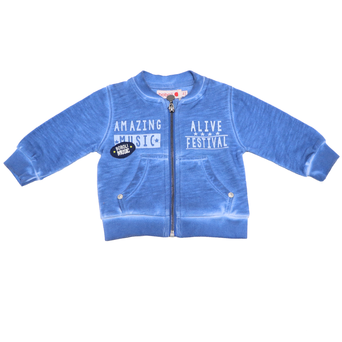 Hanorac albastru decolorat boboli - Colorada