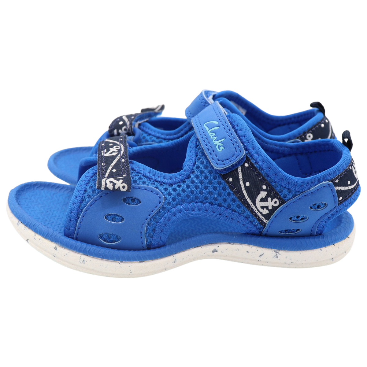 Sandale albastre sport cu ancore imprimate Clarks - Colorada