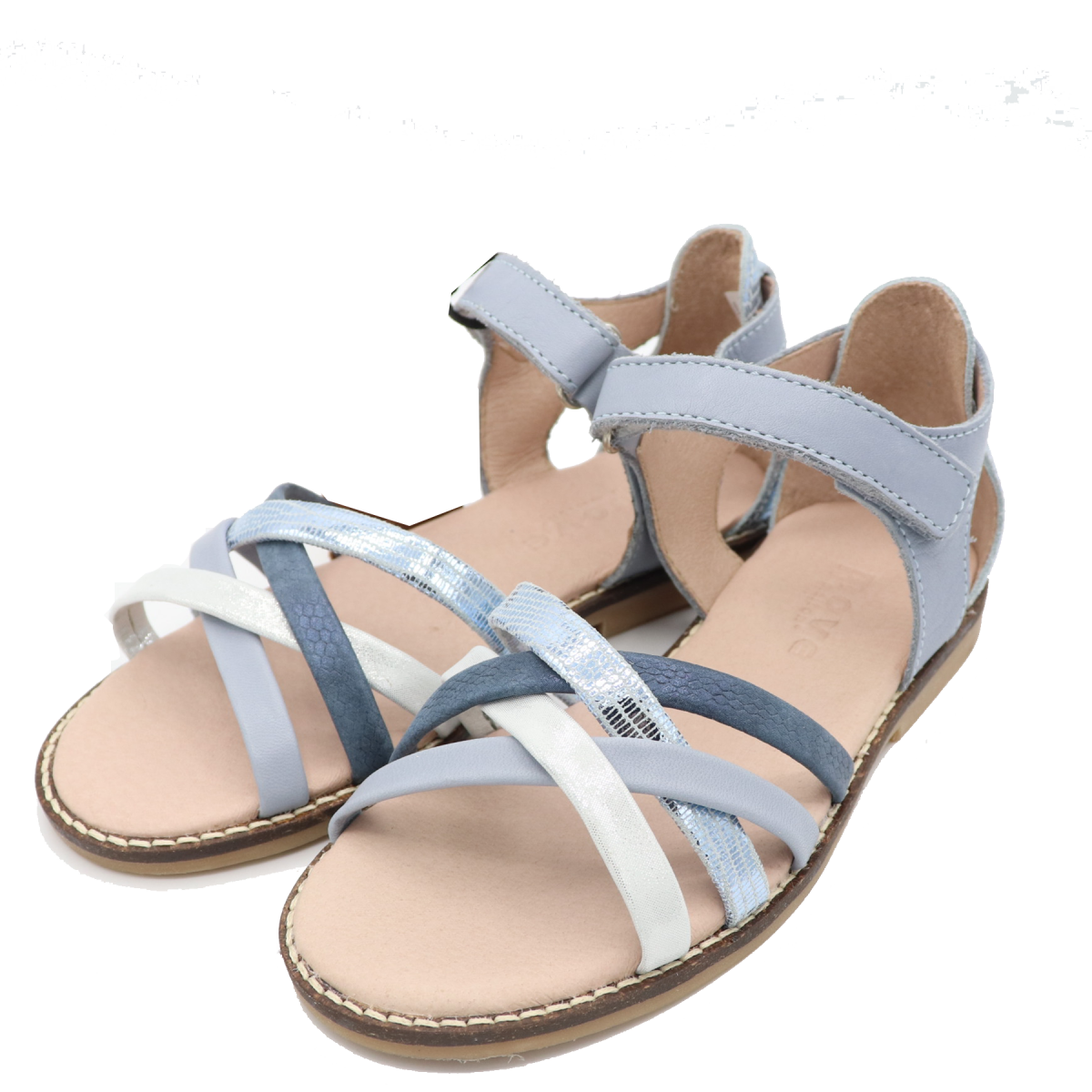 Sandale albastre cu barete Move by Melton - Colorada